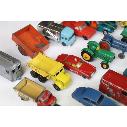 Around 40 play worn mid 20th C Matchbox 75 Series diecast models to ...