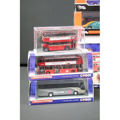 Collection of 23 boxed / cased 1/76 scale Corgi Original Omnibus model ...