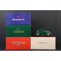 Four boxed 1/18 scale GWILO diecast models to include 22 carat gold ...