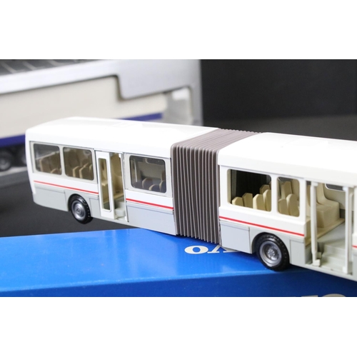 Five 1/50 diecast model haulage models to include boxed NZG Volvo B10M ...