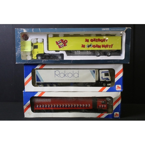 Four boxed 1/50 Lion Car & Lion Toys haulage models to include ...