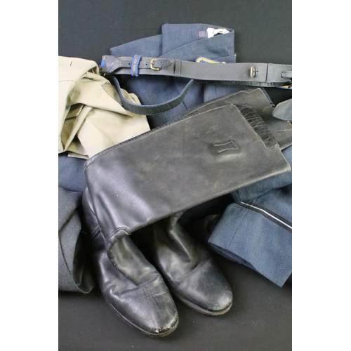 A collection of mixed British military uniforms to include a selection ...