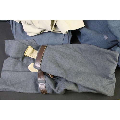 A collection of mixed British military uniforms to include a selection ...