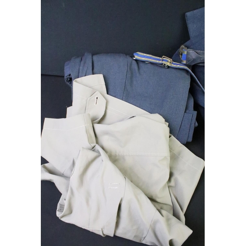 A collection of mixed British military uniforms to include a selection ...