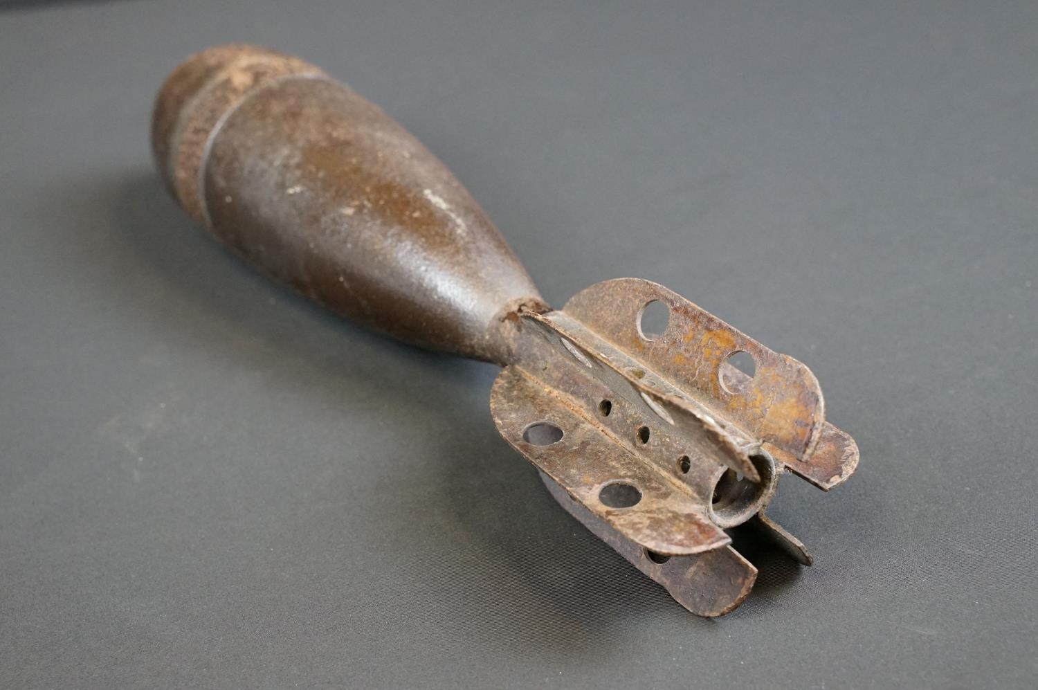 A CT SMK 3" 10lb inert mortar round.