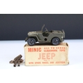 Boxed Triang Minic No.1 Series tinplate Jeep in military green, model ...