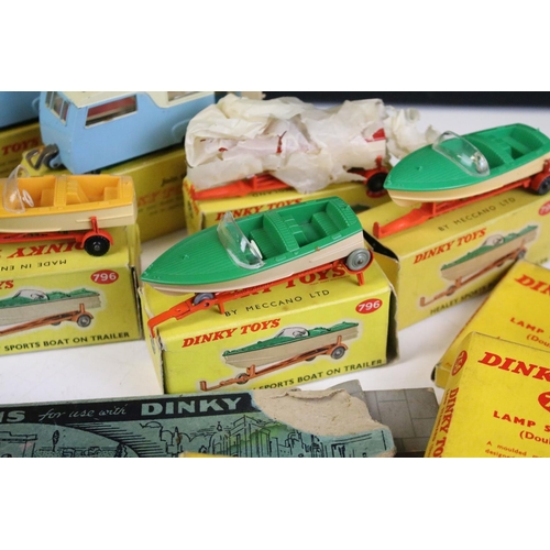 12 Boxed Dinky diecast models and accessories to include 4 x 796 Healey ...