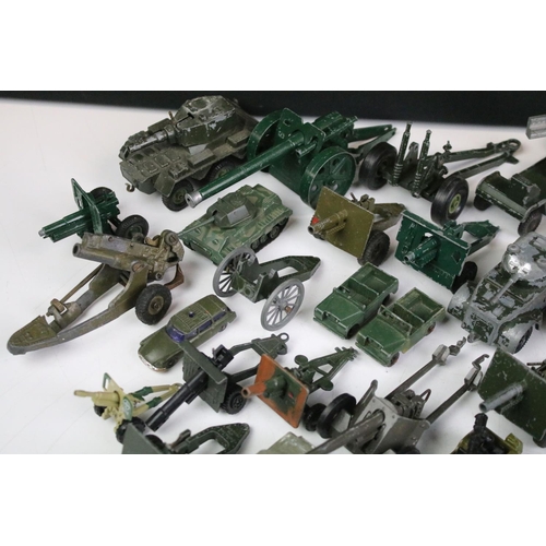 Around 40 military diecast models to include examples from Dinky, Corgi ...