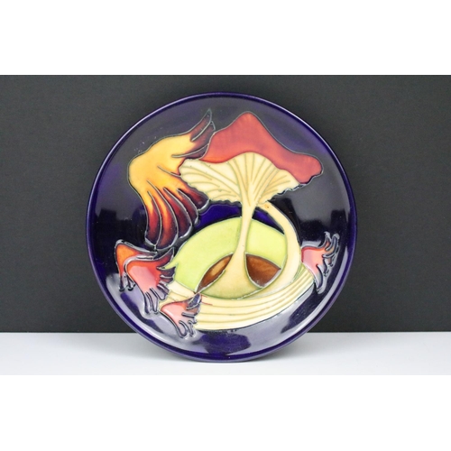 Four boxed Moorcroft pottery pin dishes to include True Blue, Snowberry ...