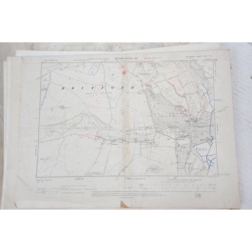 Collection of early 20th Century Ordnance survey maps mostly of west ...