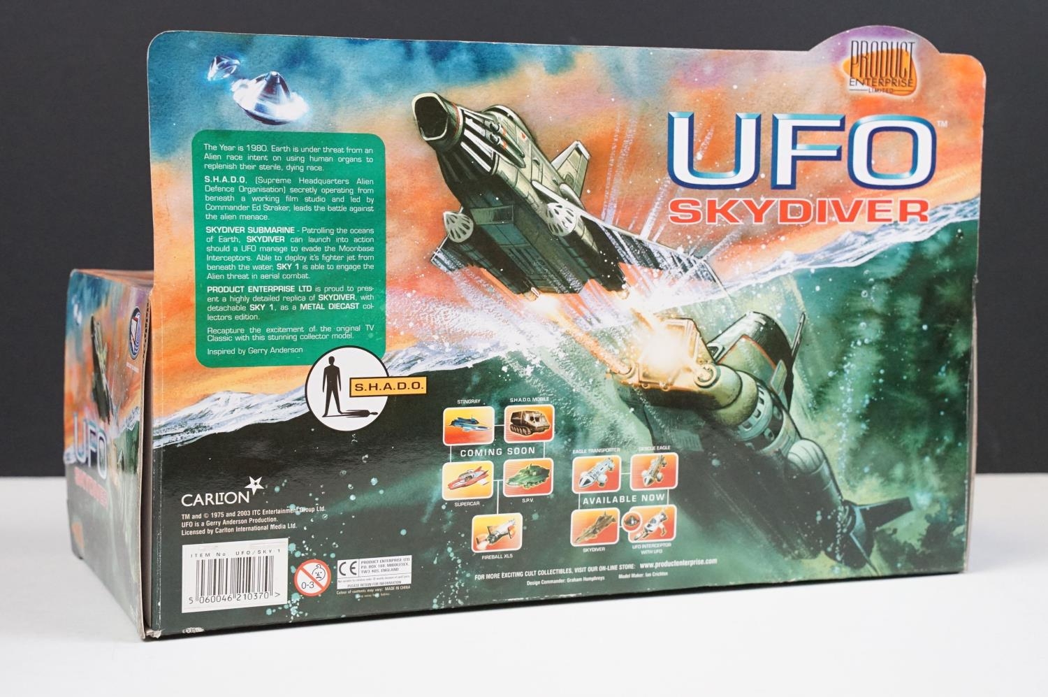Boxed Product Enterprise Gerry Anderson UFO SHADO Skydiver diecast ...