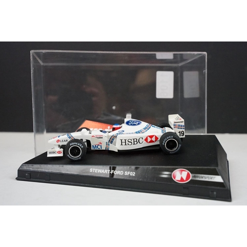 Five cased Ninco slot car models to include 50172 Jordan Peugeot 197 No ...