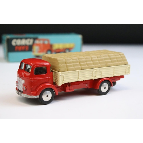 Boxed Corgi 452 Commer 5 ton Dropside Lorry diecast model with red cab ...