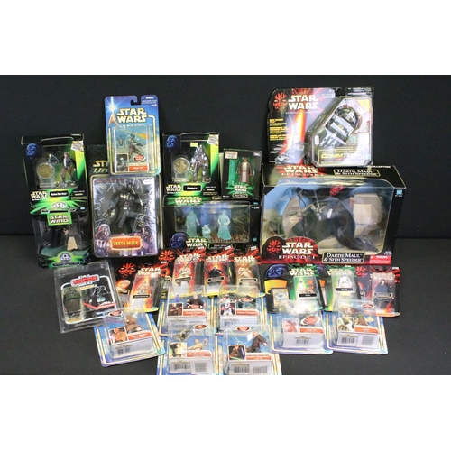 Star Wars - 24 Carded / boxed Hasbro Star Wars figures to include 8 x ...