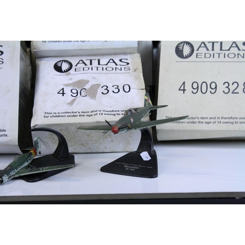 16 Boxed Atlas Editions diecast model planes to include Allied Air ...