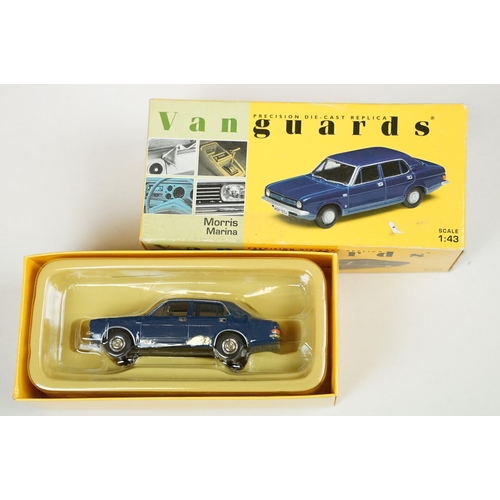 15 Boxed / cased Vanguards diecast models to include 9 x Vanguards ...