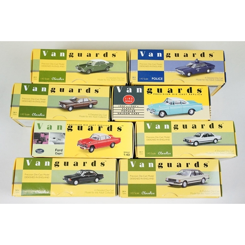 15 Boxed / cased Vanguards diecast models to include 9 x Vanguards ...