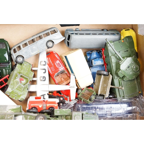 Around 75 play worn diecast models to include Dinky, Corgi, Matchbox ...