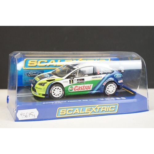 Three cased Scalextric slot cars to include C3168 Mercedes Petronas ...