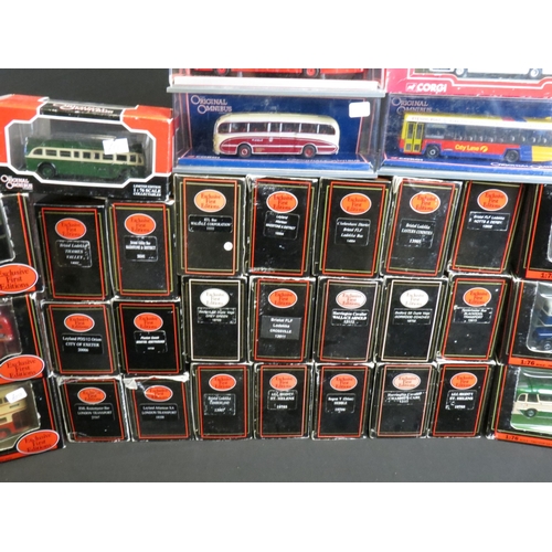 50 Boxed / cased 1/76 scale diecast model buses to include 27 x EFE ...