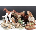 Michael Sutty horse bust and two unicorns, two Beswick race horses ...