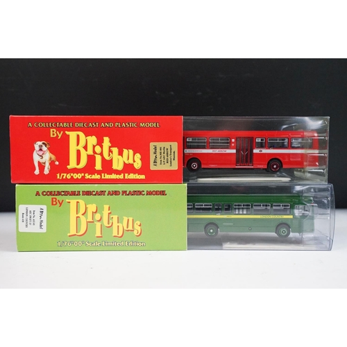 Nine boxed 1/76 scale Britbus diecast model buses to include ME-02, ME ...