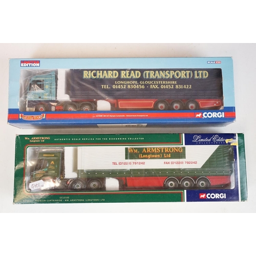Ten boxed ltd edn 1/50 scale Corgi heavy haulage diecast models to ...