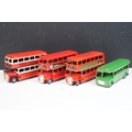 Four Triang Minic tin plate London Transport Bus models, all vg with ...
