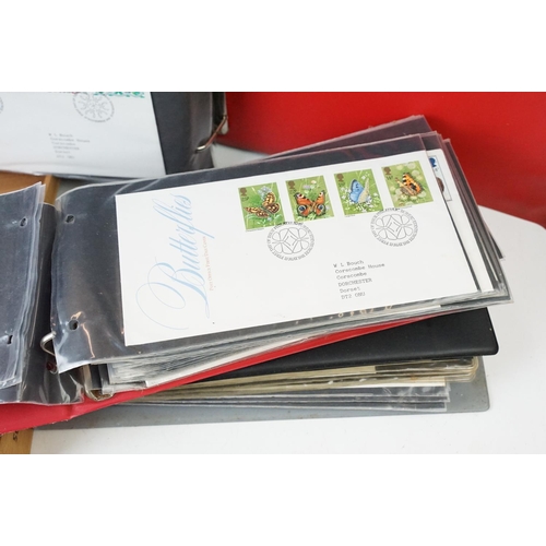 A collection of mainly British first day covers contained within three ...