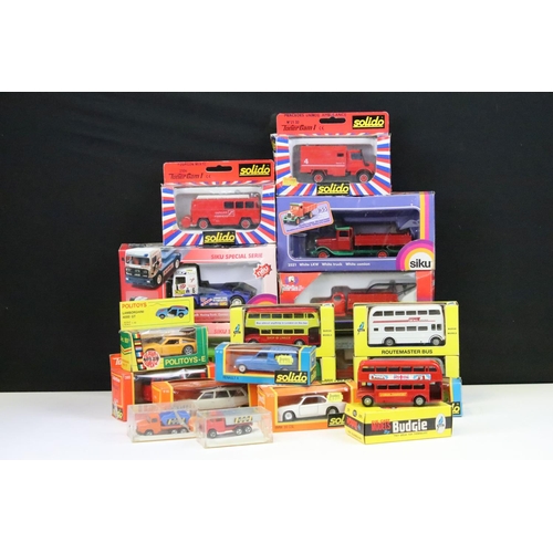 15 Boxed continental diecast models to include 9 x Solido, 3 x Siku, 2 ...