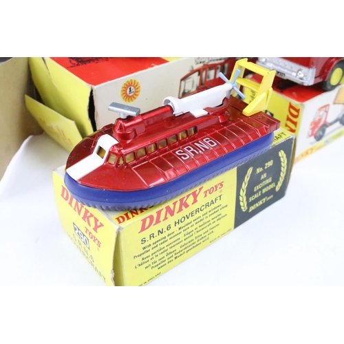 Five boxed Dinky diecast models to include 290 SRN 6 Hovercraft, 717 ...