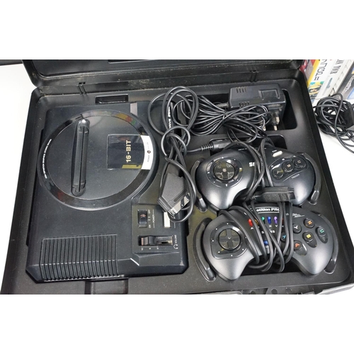 Retro Gaming - SEGA Mega Drive 16-Bit games console with 2 x ...