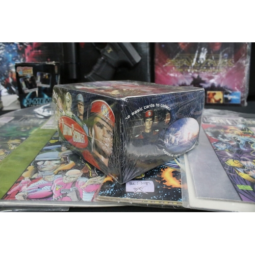 Collection of TV related collectibles featuring carded Lone Star James ...