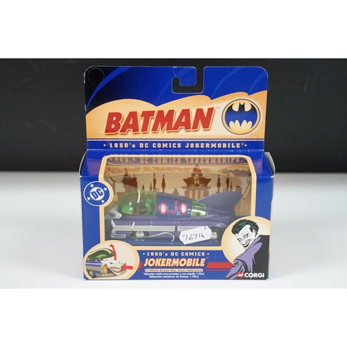 Five boxed Corgi Batman diecast models featuring 1/24 1960's DC Comics ...