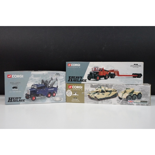Three boxed Corgi diecast models to include 2 x Heavy Haulage (17502 ...