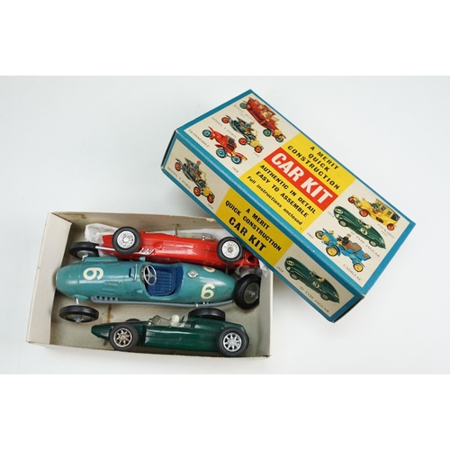 Five boxed Merit Racing Car Assembly Kits to include 1956 Cooper 500 MK ...