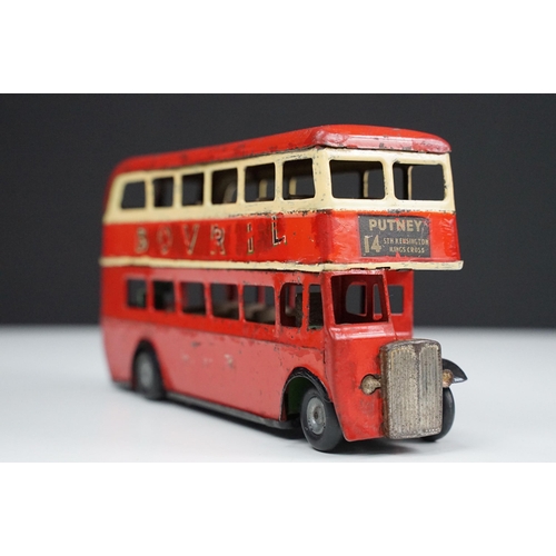 Two Triang Minic clockwork tin plate model buses to include 52M Single ...