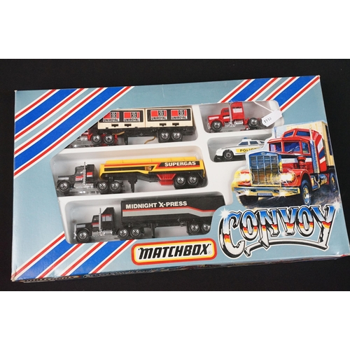 12 Boxed Matchbox Convoy diecast model sets to include MG-8 Truck Stop ...