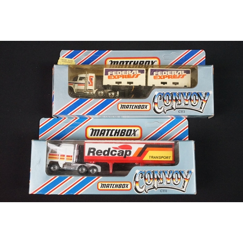 12 Boxed Matchbox Convoy diecast model sets to include MG-8 Truck Stop ...