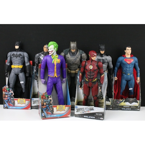 Seven boxed Jakks Pacific DC Big Figs to include The Joker, The Flash ...