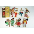 Six Pelham Puppets to include boxed Gypsy Girl plus 3 x clown puppets ...