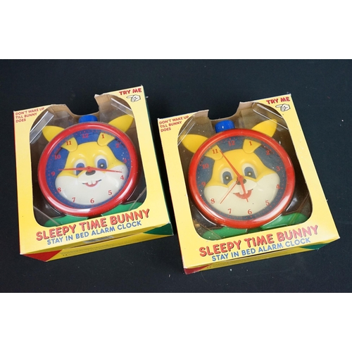Collection of Spearmark Sleepy Time Bunny Alarm Clocks featuring 6 x ...