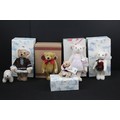 Steiff - Five boxed Steiff teddy bears to include Logo-Bar Blond 25 ...