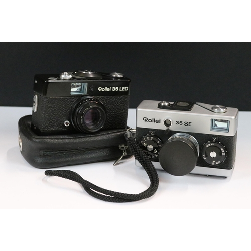 Pair of Rollei 35mm cameras to include a Rollei 35 LED in black with ...