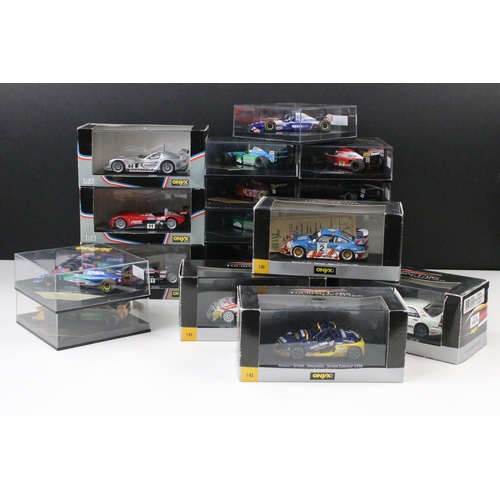 20 Boxed / cased Onyx diecast model racing cars to include 13 x F1, 4 x ...