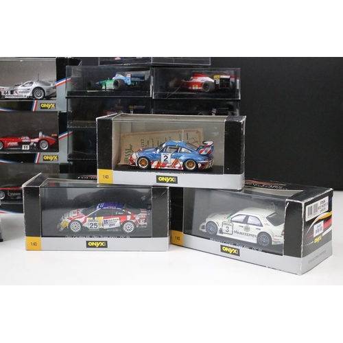 20 Boxed / cased Onyx diecast model racing cars to include 13 x F1, 4 x ...