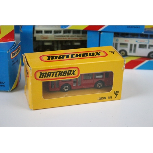 34 Boxed / carded Matchbox diecast model buses to include 24 x models ...