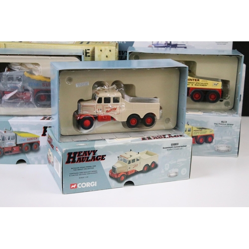 Ten Boxed Corgi Heavy Haulage diecast models to include 17603 Siddle ...