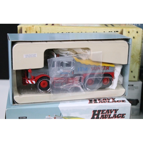 Ten Boxed Corgi Heavy Haulage diecast models to include 17603 Siddle ...