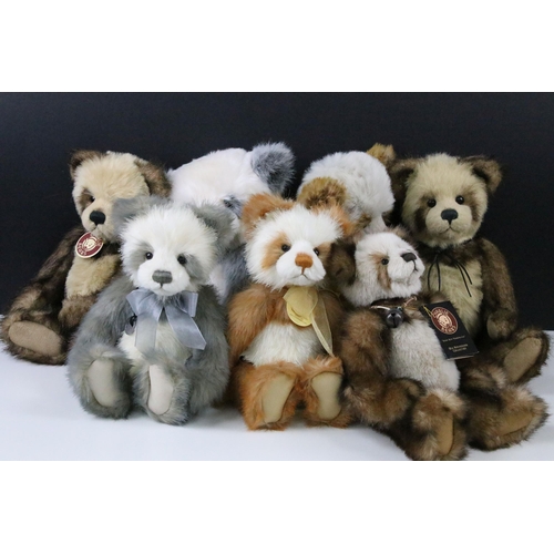 Charlie Bears - Seven ltd edn Charlie Bears Panda's to include CB151560 ...